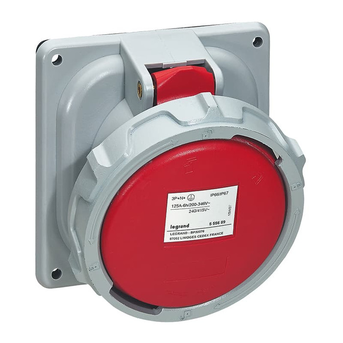 Jual Legrand Panel Mounting Sockets IP 66/67 125 A 4 Pin 555688 ...