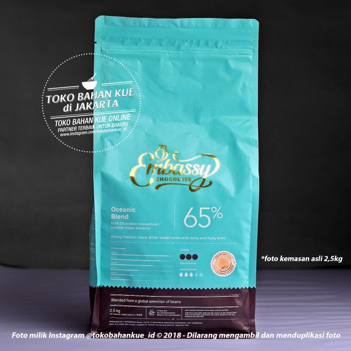 Jual Embassy Chocolate - Oceanic Blend 65% 2,5kg Dark Couverture Tulip ...