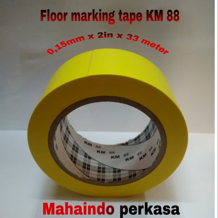 Jual Floor marking tape KM Lakban lantai kuning 2"x 33 meter - Kuning - Jakarta Barat - Mahaindo ...