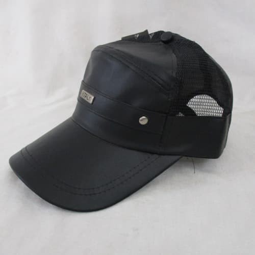 Jual Topi Hitam Kulit ITALY / Topi Fashion Gaya + Pengatur Ukuran ...