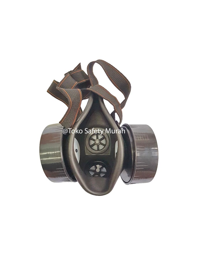 Jual Masker Respirator Tabung Double Corong Filter Ganda NP 306. Gas ...