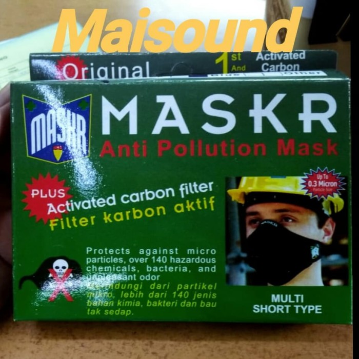 Jual Masker MASKR Filter Karbon Aktif Short Anti Debu Polusi Asap ...