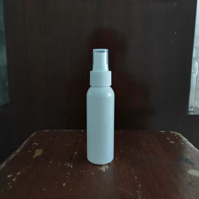 Jual botol spray 100ml putih dop susu / botol plastik boston round 100 ...