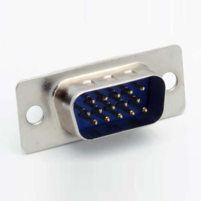 Jual DB15 VGA Male D-sub Solder Cup Connector (Silver) VGA 3 Garis AE90 ...