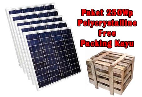 Jual Paket Solar Panel 250Wp Polycrystalline Free Packing Kayu ...