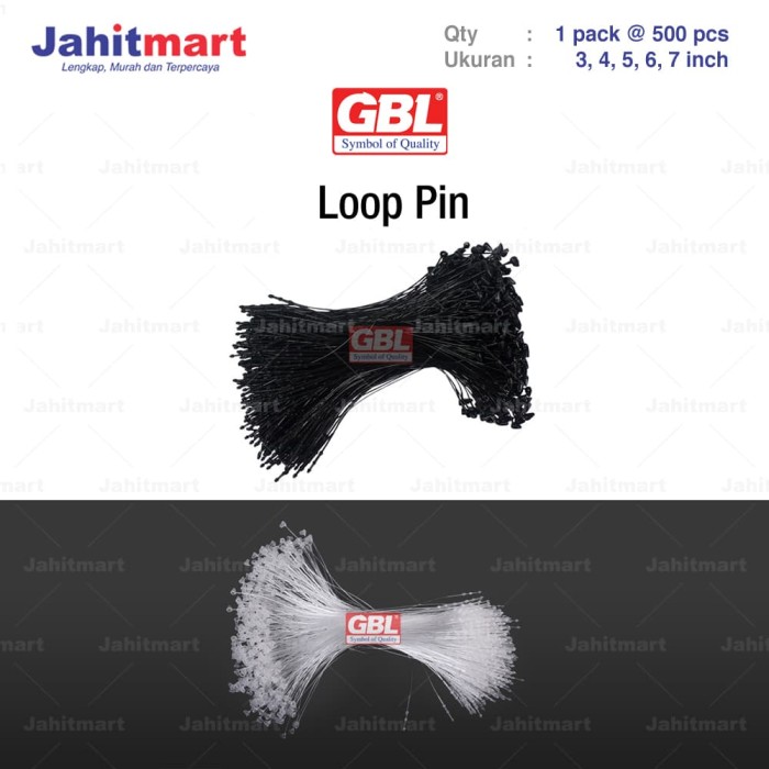 Jual LOOP PIN / LOOPIN / STRING PIN / STRINGPIN MERK "GBL" ISI 500 PCS ...