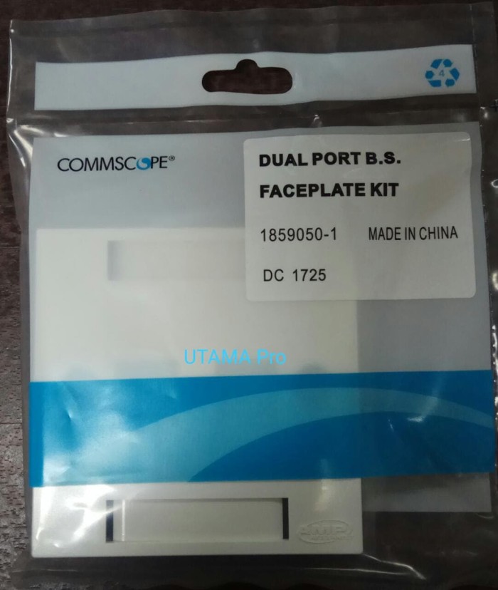 Jual AMP Commscope Faceplate Dual Port / Face Plate 2 hole - Jakarta ...