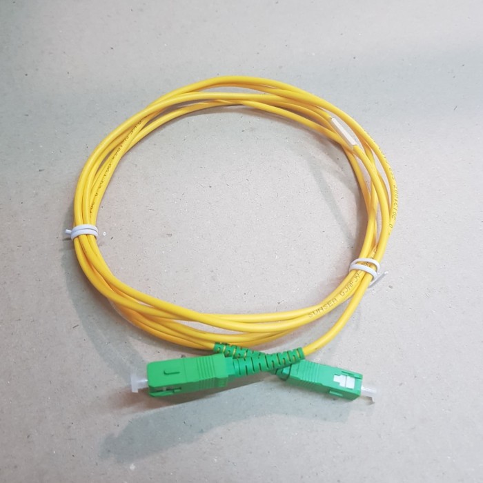 Jual patch core / Fiber optic patchcord Sc apc - Sc apc 2Mtr simplek SM ...