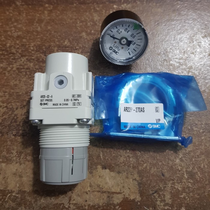 Jual AR20-02BG ( air regulator 1/4 in + pressure gauge+plat besi ) smc - Jakarta Barat ...