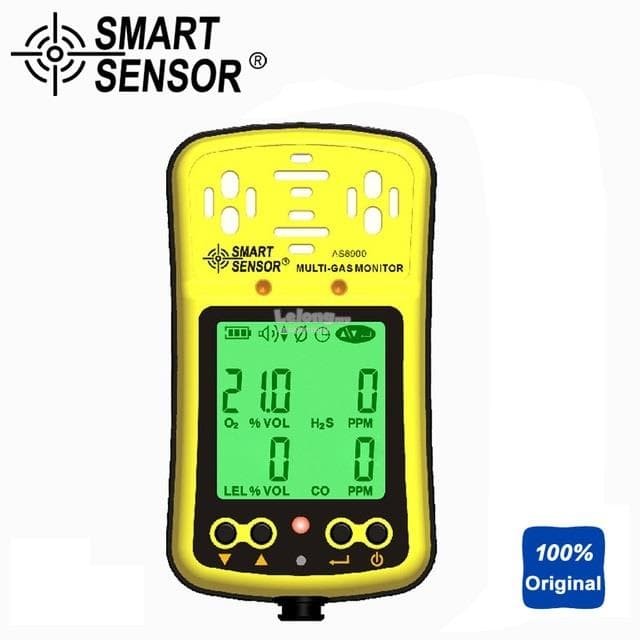 Jual 4 in 1 Gas Monitor Smart Sensor AS8900 O2 CO H2S LEL Detector ...