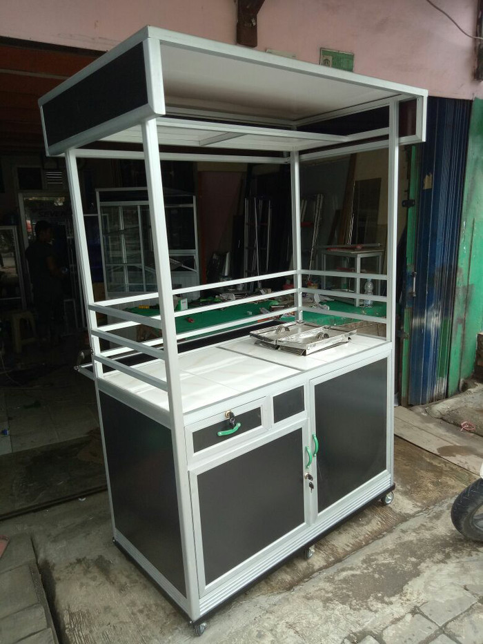 Jual thai tea stand, gerobak minuman, alumunium booth, etalase, kopi ...
