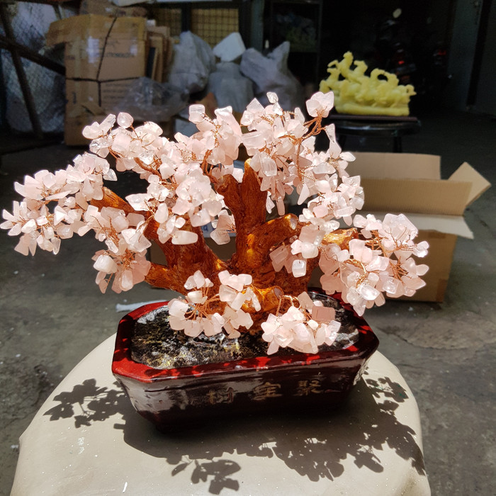 Jual pohon rejeki patung tanaman bonsai sakura hiasan bunga artificial ...