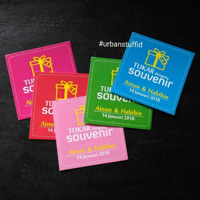 Jual TKG Kupon Souvenir. Kartu Voucher Tukar Souvenir. Wedding Gift ...