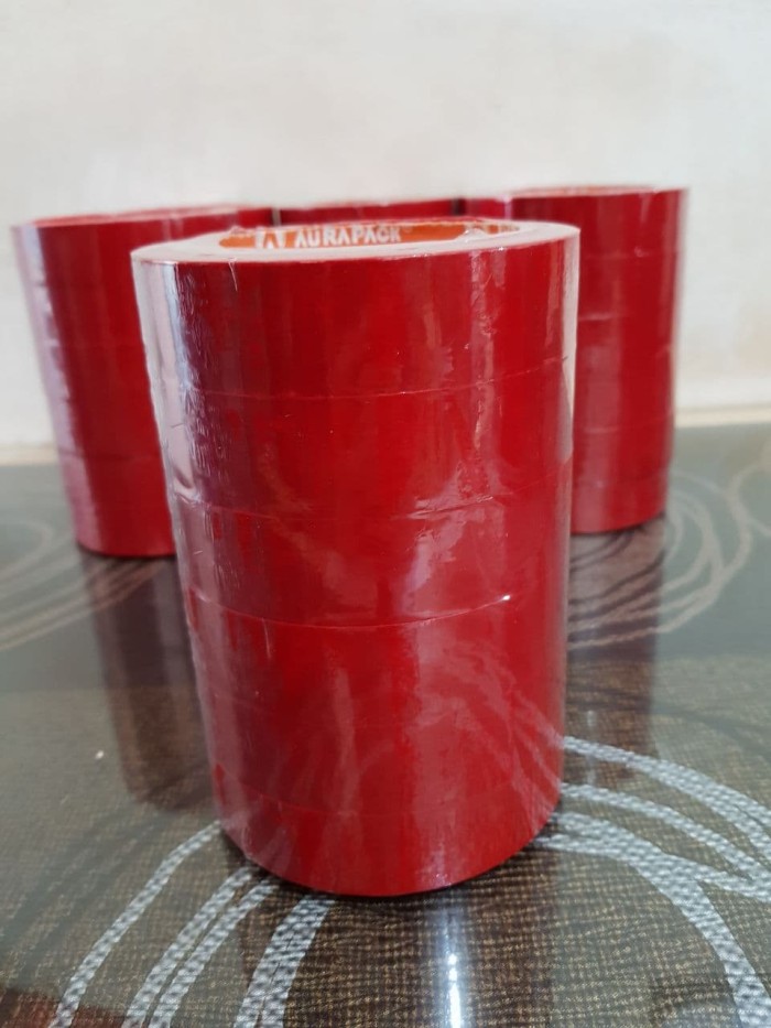 Jual ISOLASI WARNA MERAH 1 INCH / ISOLASI Warna Merah 24 MM - Kota ...