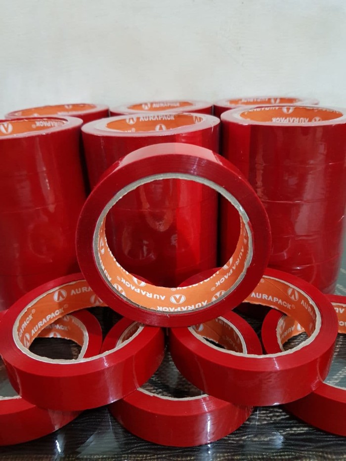 Jual ISOLASI WARNA MERAH 1 INCH / ISOLASI Warna Merah 24 MM - Kota ...
