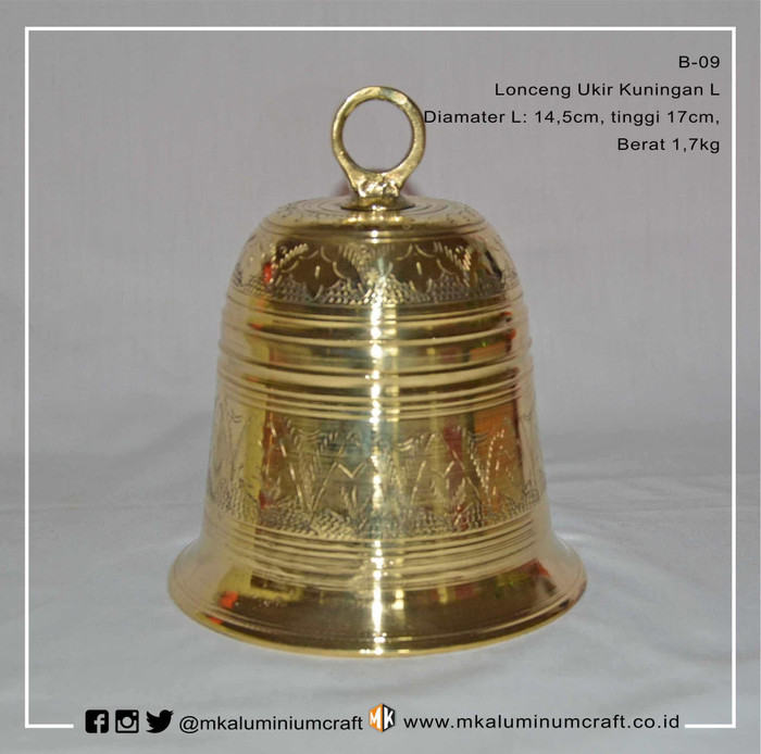 Jual Lonceng Kuningan Motif Ukir Ukuran L - Bel Lonceng - Kota ...