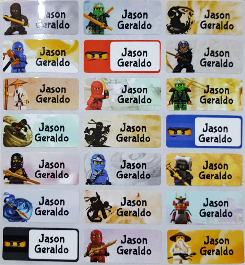 Jual label nama waterproof NINJAGO - Kab. Tangerang - LinkzLabel ...