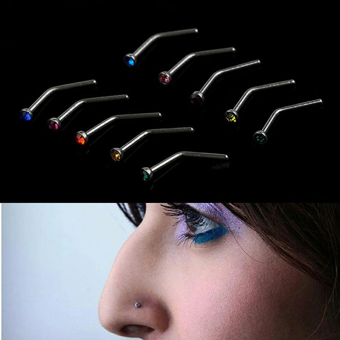 Jual body piercing anting tindik hidung pemata kecil anti alergi gatal ...