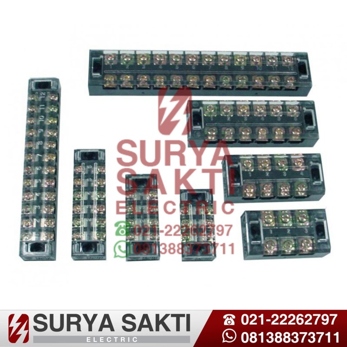 Jual Terminal Blok Kaca 3 pole 25A TB Series Terminal Block TB 2503 ...