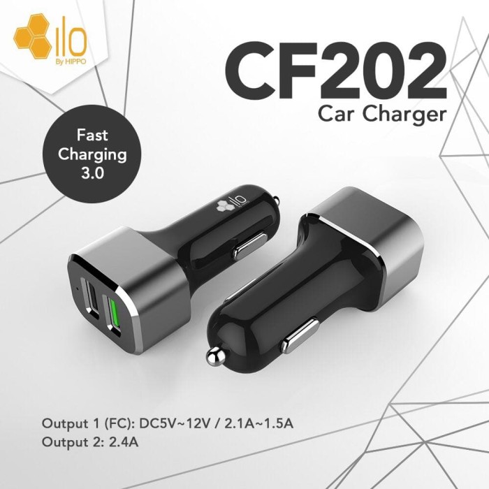 Jual Hippo ILO CF202 Car Charger Mobil Quick Fast Charging 3.0 SIMPLE ... Jual Hippo ILO CF202 Car Charger Mobil Quick Fast Charging 3.0 SIMPLE ...