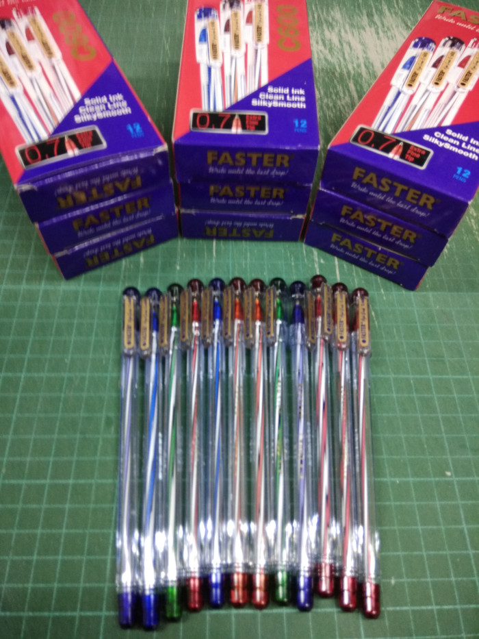 Jual Ballpoint/Pulpen FASTER C600 - Intishopcommcell | Tokopedia