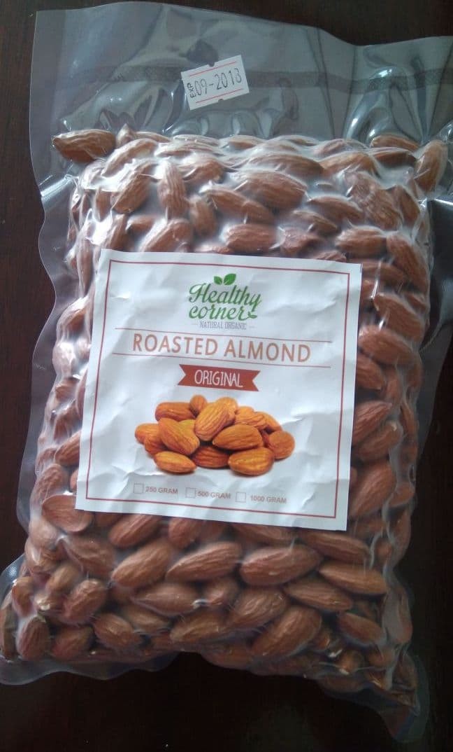 Jual Roasted Natural Whole Raw Almond ( Kacang Almond Panggang ) 1000 ...