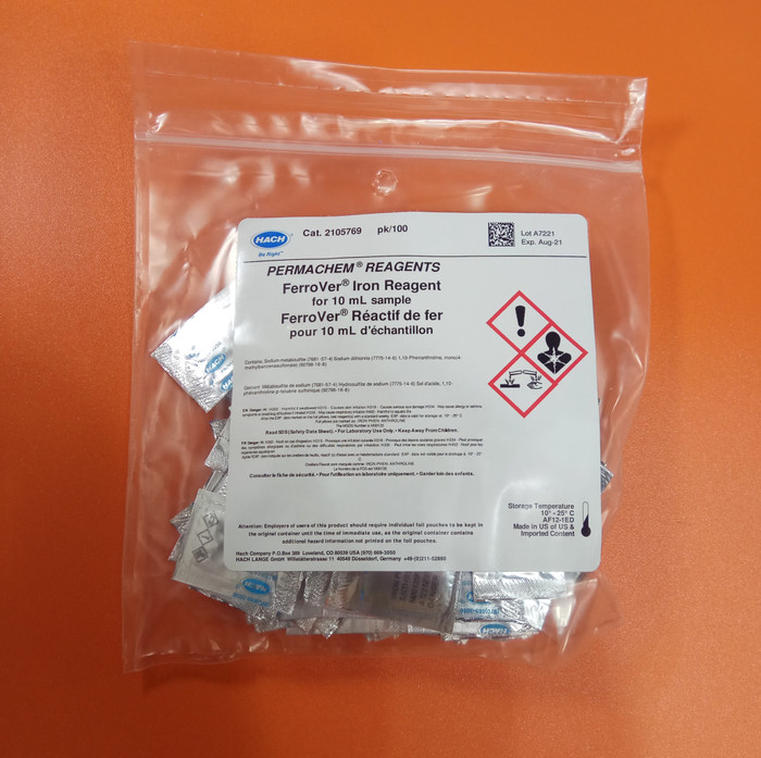 Jual FerroVer Iron Reagent Reagent PP, 10 mL,pkg/100 P/N # 2105769 ...