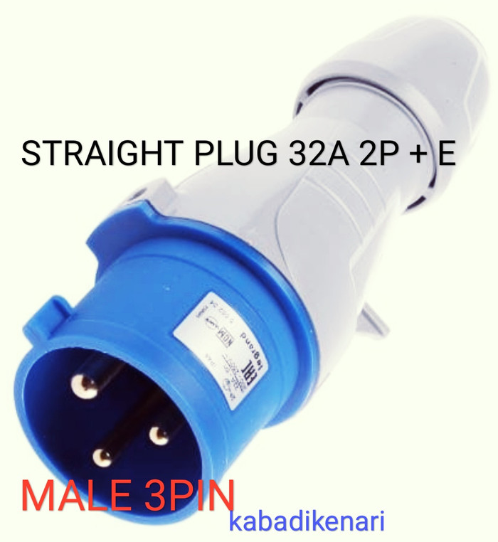 Jual LEGRAND STRAIGHT PLUG 32A IP44 2P + E 3PIN INDUSTRIAL MALE ...