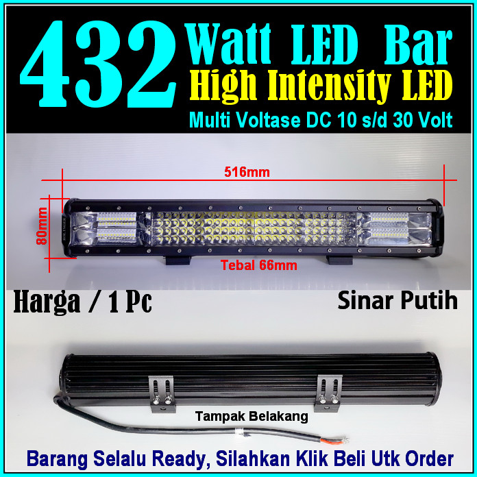 Jual Lampu sorot LED 432 watt LED bar High Intensity LEDs 12 volt 24 volt - Kota Medan - Delta ...