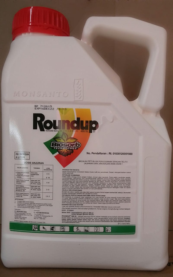 Jual Herbisida Roundup 4L - Kota Medan - Gallery Pertanian | Tokopedia