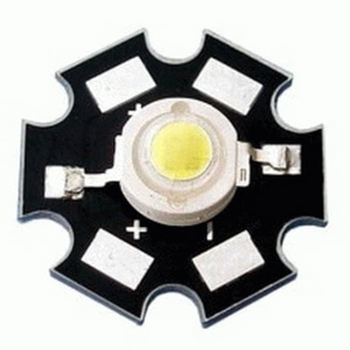Jual HPL 3W + Pendingin Putih Warm White High Power LED 3 Watt 100pcs ...