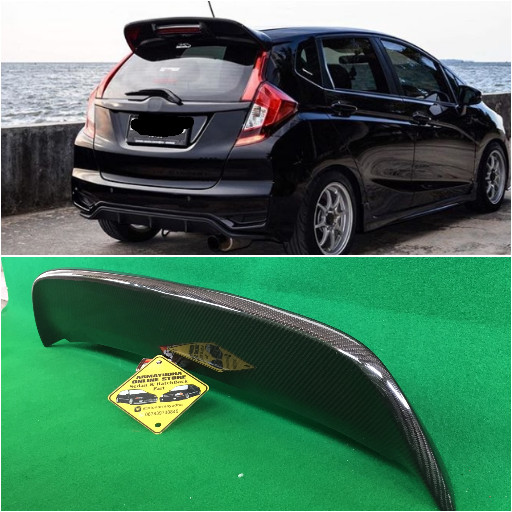 Jual wing spoiler spoon carbon honda jazz RS GK5 2014-2018 - Kota ...
