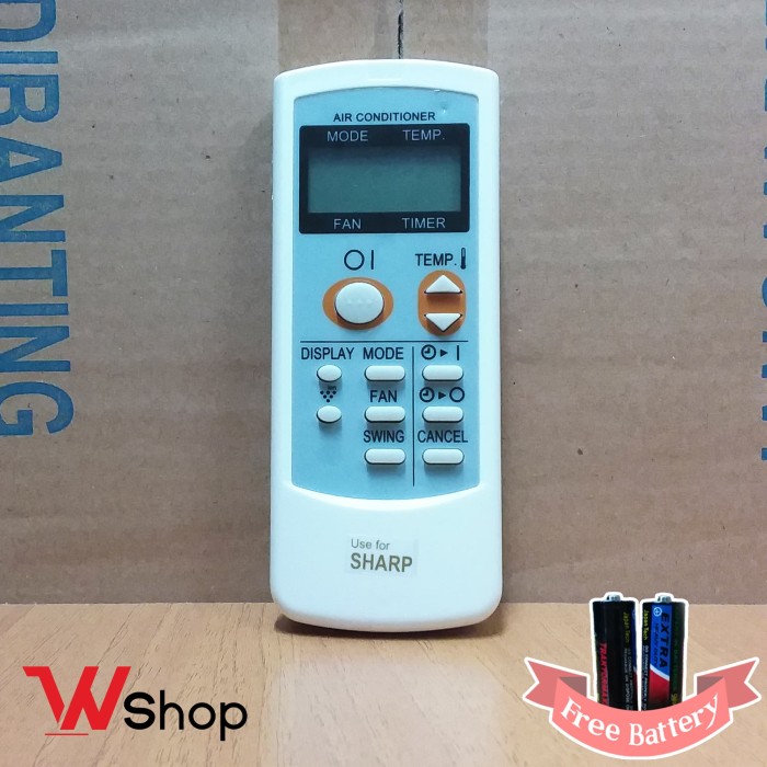 Jual Remot/Remote AC Sharp - Air Conditioner Remote Control - KWS ...