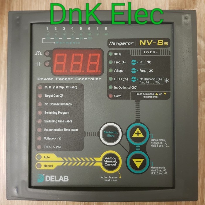 Jual Power factor regulator 8 step NV-8S merk DELAB - Jakarta Utara ...