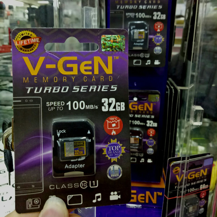 Jual V-gen Micro SD Vgen 32GB Class 10 TURBO SERIES + Adaptor Memory ...