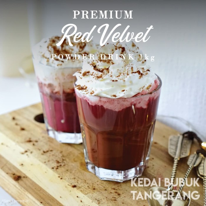 Jual Bubuk Minuman PREMIUM Red Velvet Bubble drink Powder drink 1kg ...