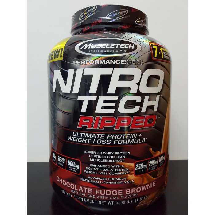 Jual Nitrotech Ripped Muscletech 4 lbs ( Nitro tech Ripped 4lbs ...