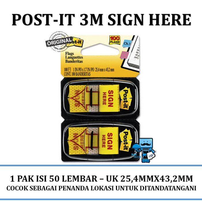 Jual Kertas Post IT 3M Sign Here - Jakarta Pusat - Das Livia Computer ...