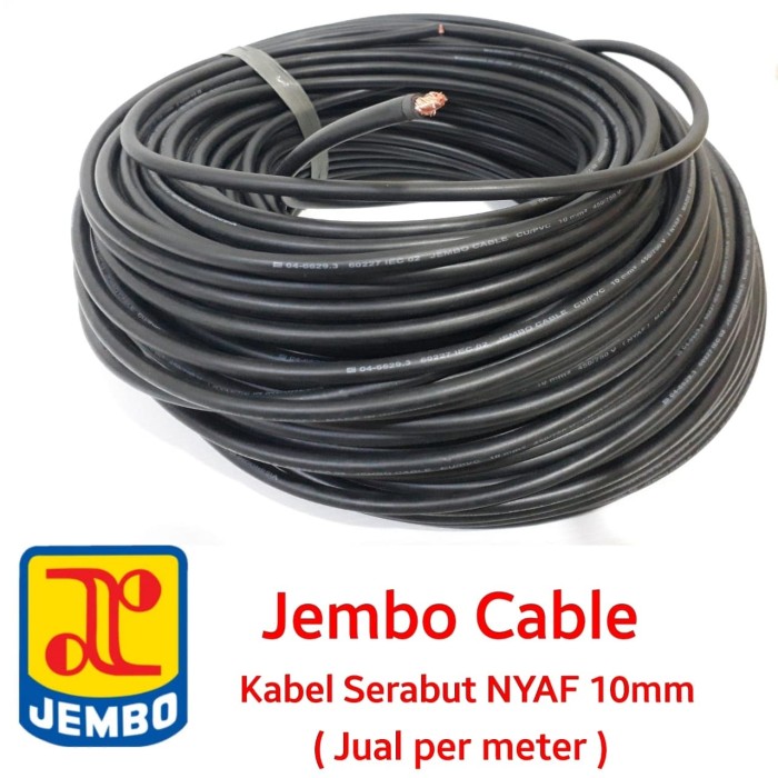 Jual Kabel serabut 10mm NYAF merk Jembo dijual per meter - Kab. Tangerang - eWongShop | Tokopedia