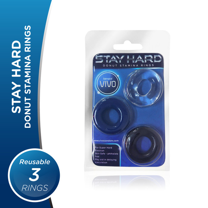 Jual VIVO Stay Hard - DONAT Stamina Rings Original Silikon - Tahan Lama ...
