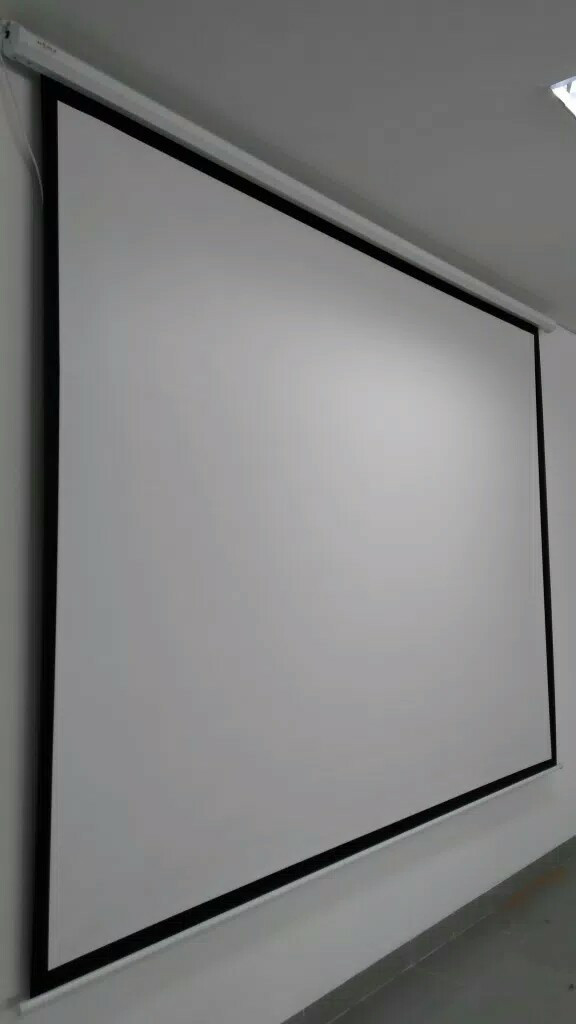 Jual Screen Projector Wall 150" 295cmx221cm/Layar Projector Gantung 150 ...