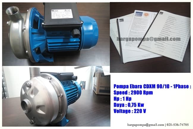Jual JUAL POMPA AIR MERK EBARA TYPE CDXM 90/10 -1PHASE - Jakarta Barat - MAG pompa | Tokopedia
