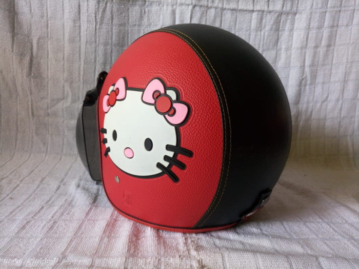 Jual HELM HELLO KITTY BOGO RETRO DEWASA - MERAH HITAM - Kab. Tangerang ...