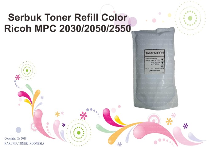 Jual Serbuk Toner Refill Color Ricoh MPC 2030 2050 2550 Kemasan 1KG ...