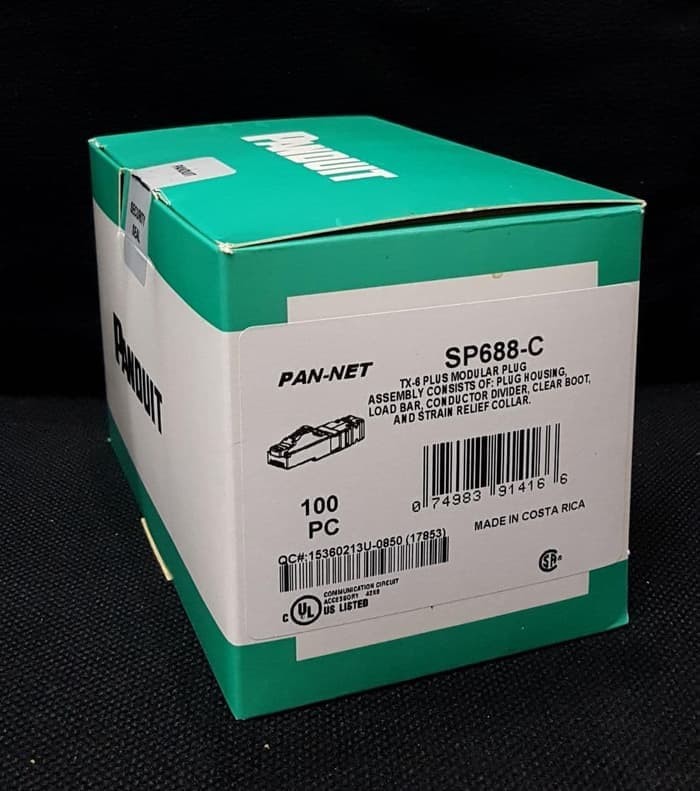 Jual Panduit SP688c Connector cat6 / Cat 6 RJ45 SP688-C Modular Plug ...