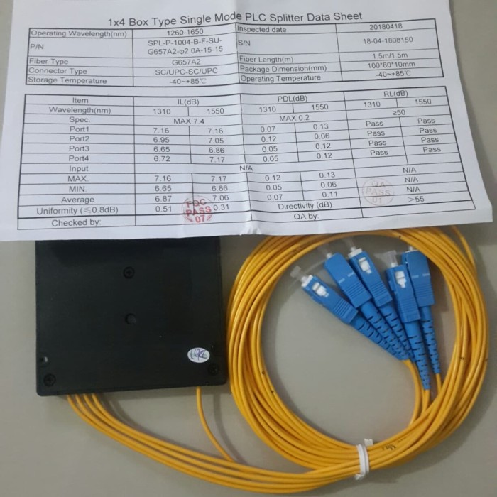 Jual Passive splitter atau pasif spliter 1-4 PLC fiber optic - Kota ...