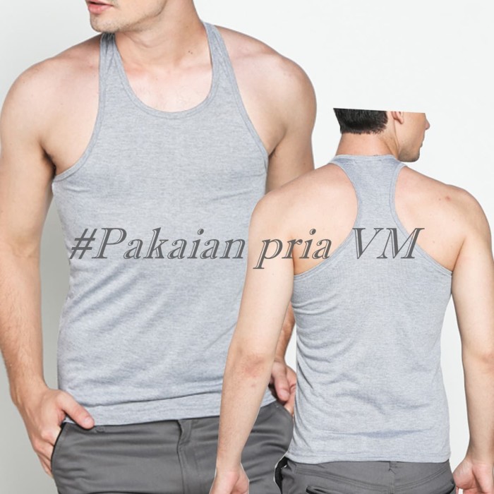 Jual SINGLET PRIA FITNESS MURAH SINGLET KATUN DALAMAN - Putih - Jakarta ...
