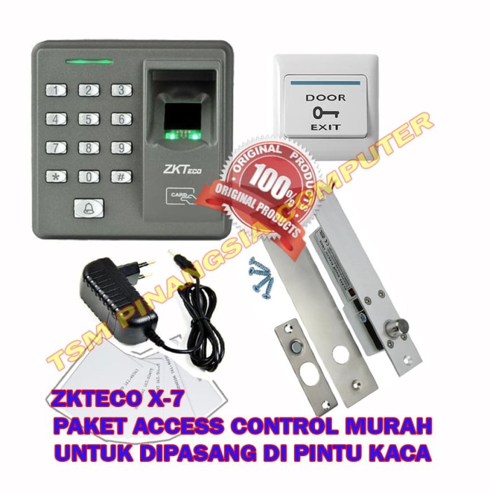 Jual ZKTeco-X7 Akses Door/Access Control/Access Door/ Paket Pintu Kaca - Jakarta Barat - tsm ...