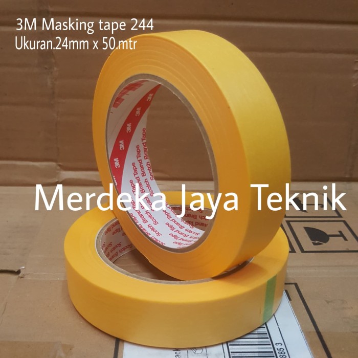 Jual Isolasi 3M Lem Kertas Masking Tape 3M 244 Kuning Ukuran 24mm x 50.mtr - Jakarta Barat ...
