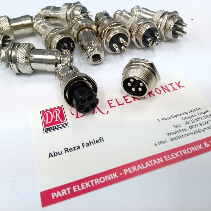 Jual GX12 Aviation Plug Connector CB 5 pin 5pin 5p 12mm 12 mili male ...